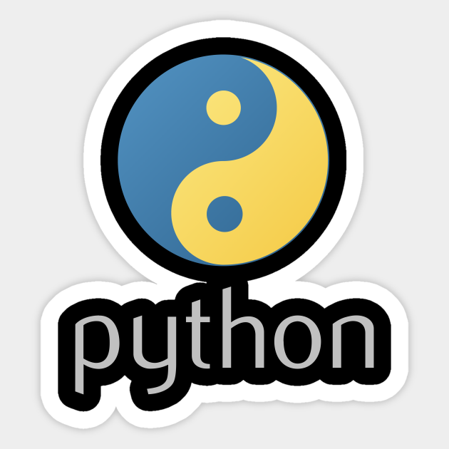 Python Yin Yang - Python Programming - Sticker | TeePublic Python Yin Yang - Python Programming - Sticker | TeePublic